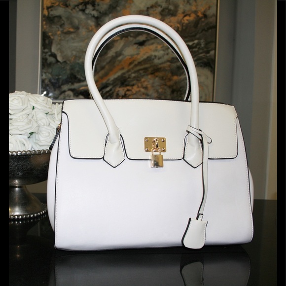 Bags | Large White Handbag | Poshmark
